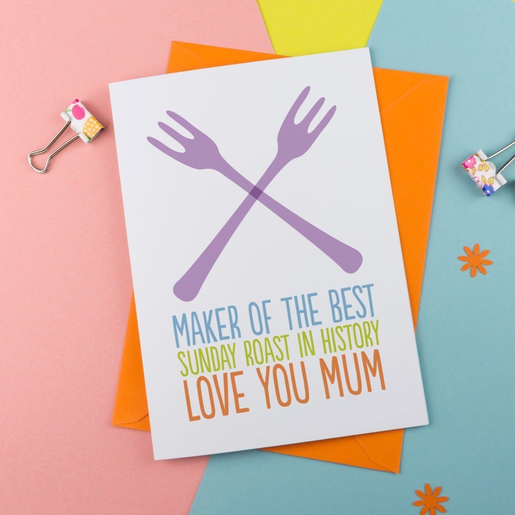 Best Sunday Roast Mothers Day Card - Celebrate mums cooking!