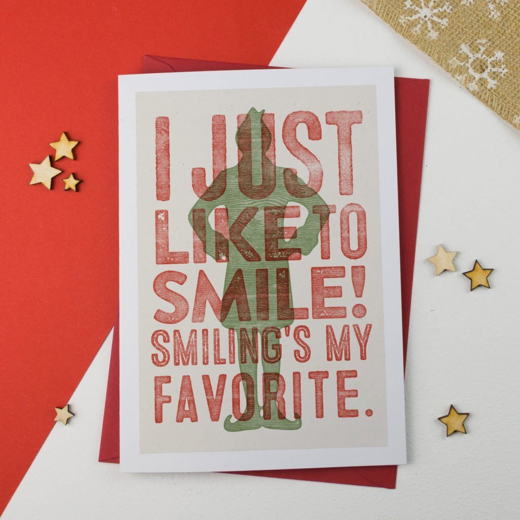 Buddy the Elf 'Smiling's my Favourite' Card - A is for Alphabet