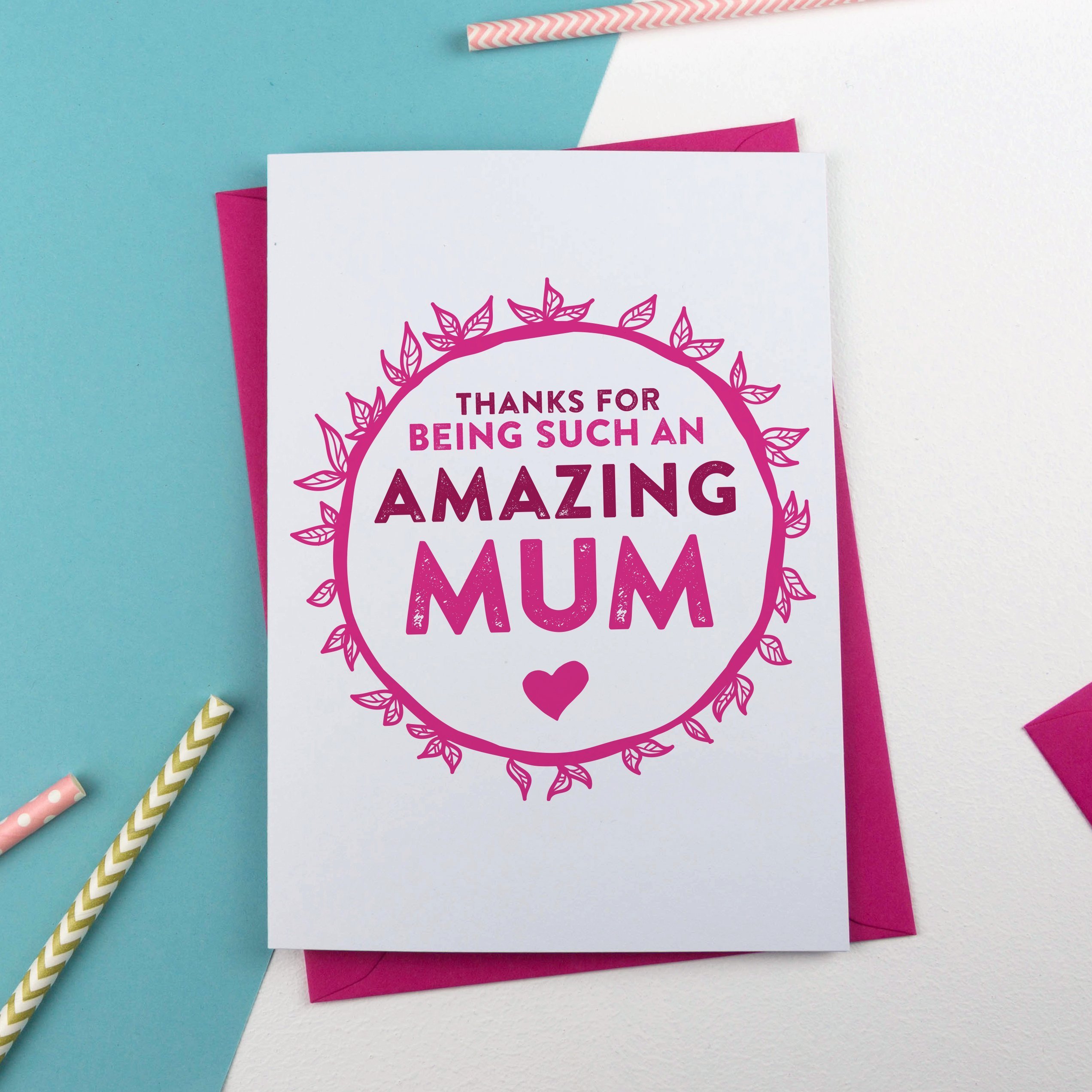 Awesome mum mothers day card - A is for Alphabet
