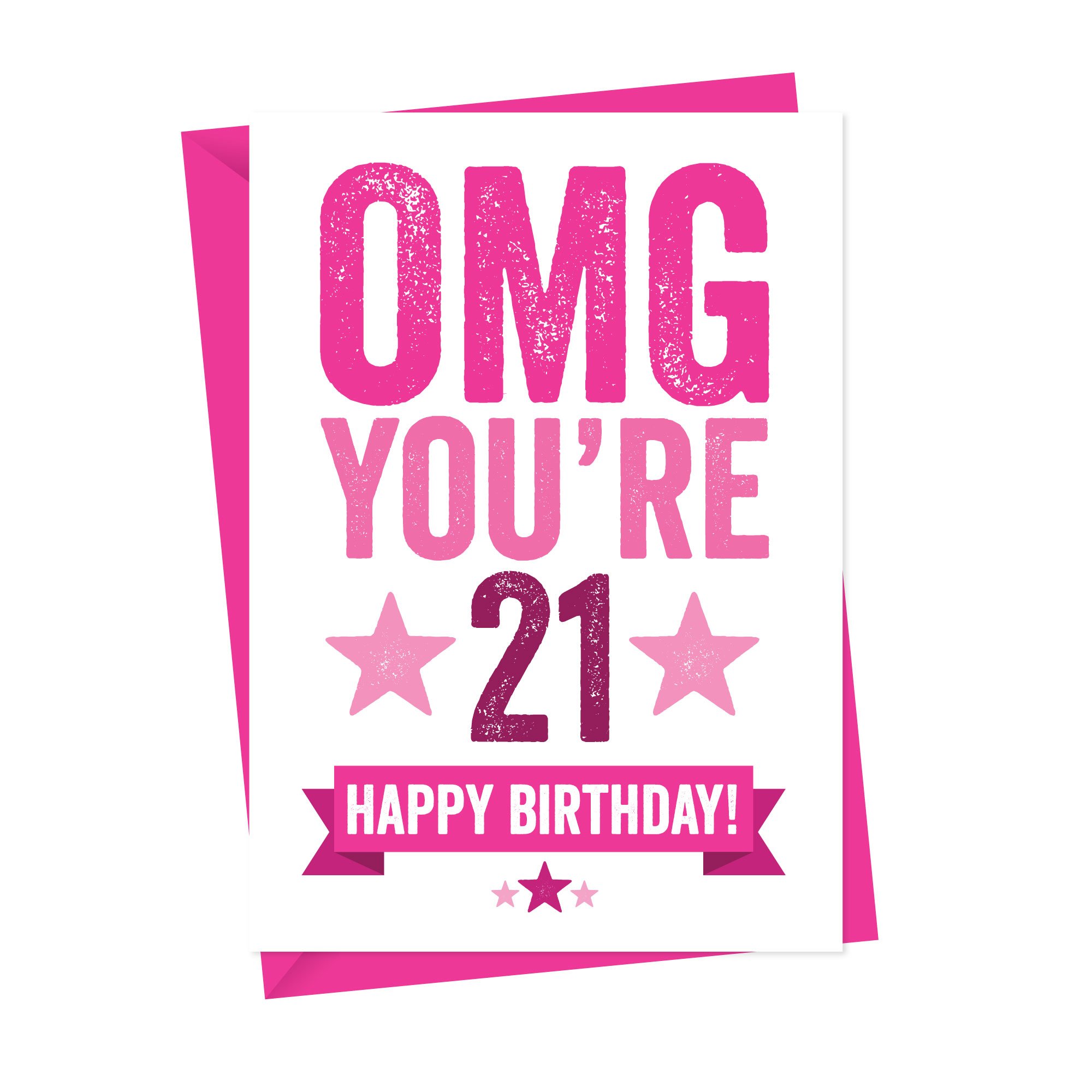 OMG Birthday Card for any age - personalised age card for any birthday.