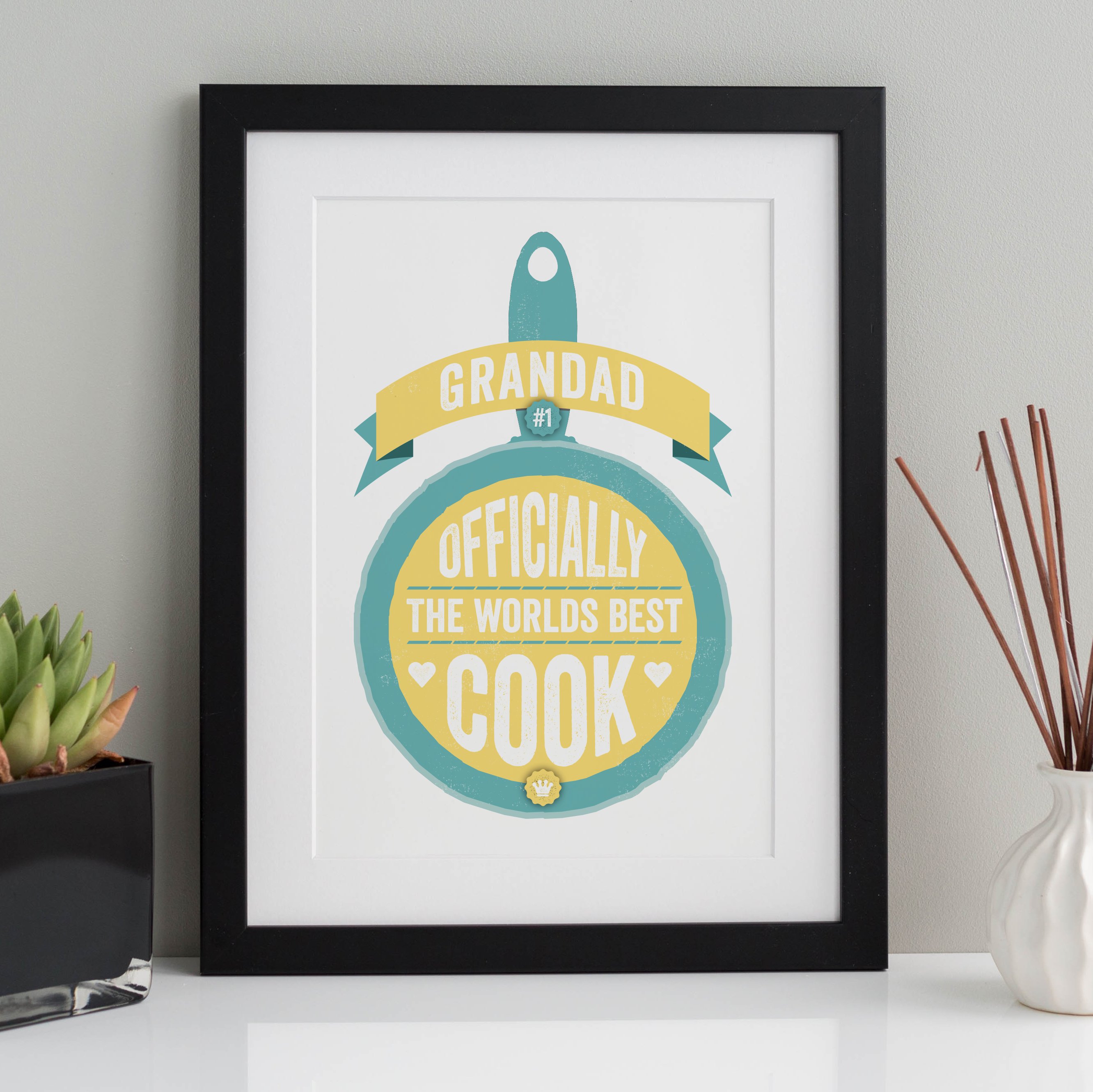 Personalised best cook print - a great addition to your kitchen wall.