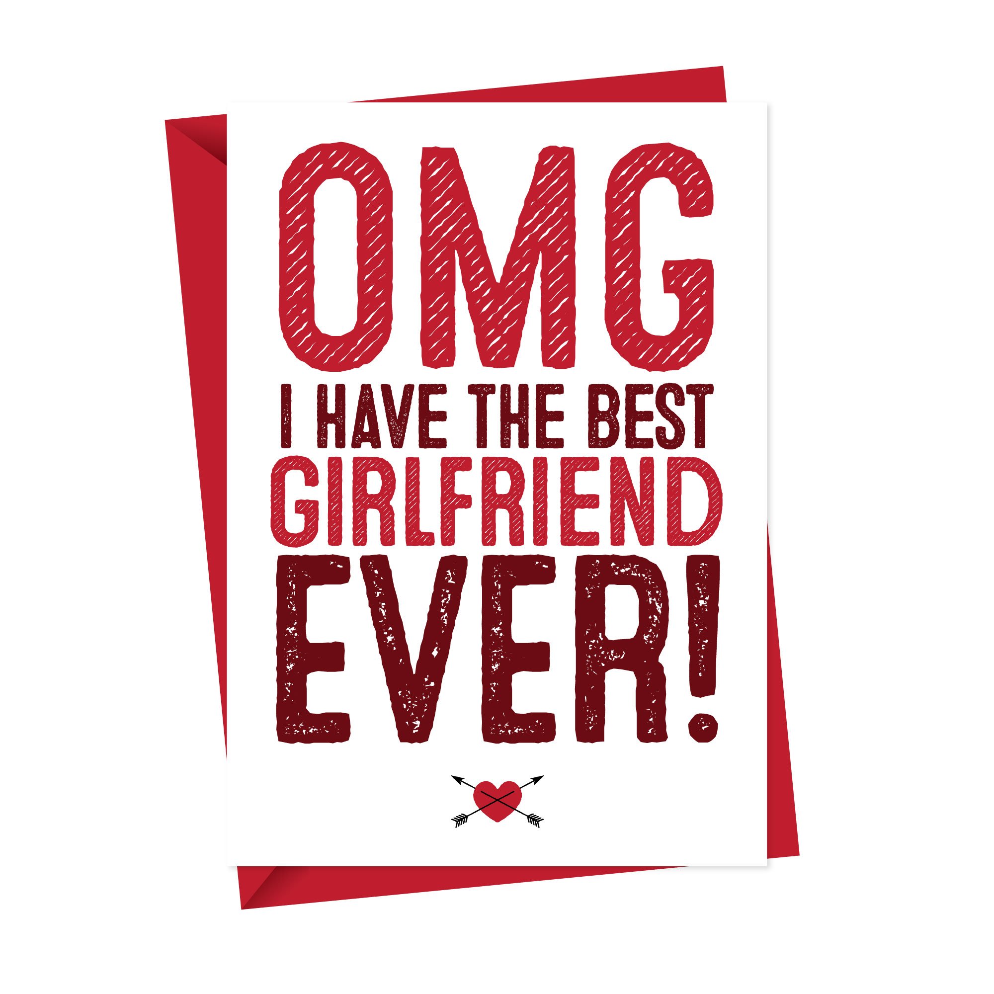 Valentines Day Card Omg Best Girlfriend Greeting Card For Best