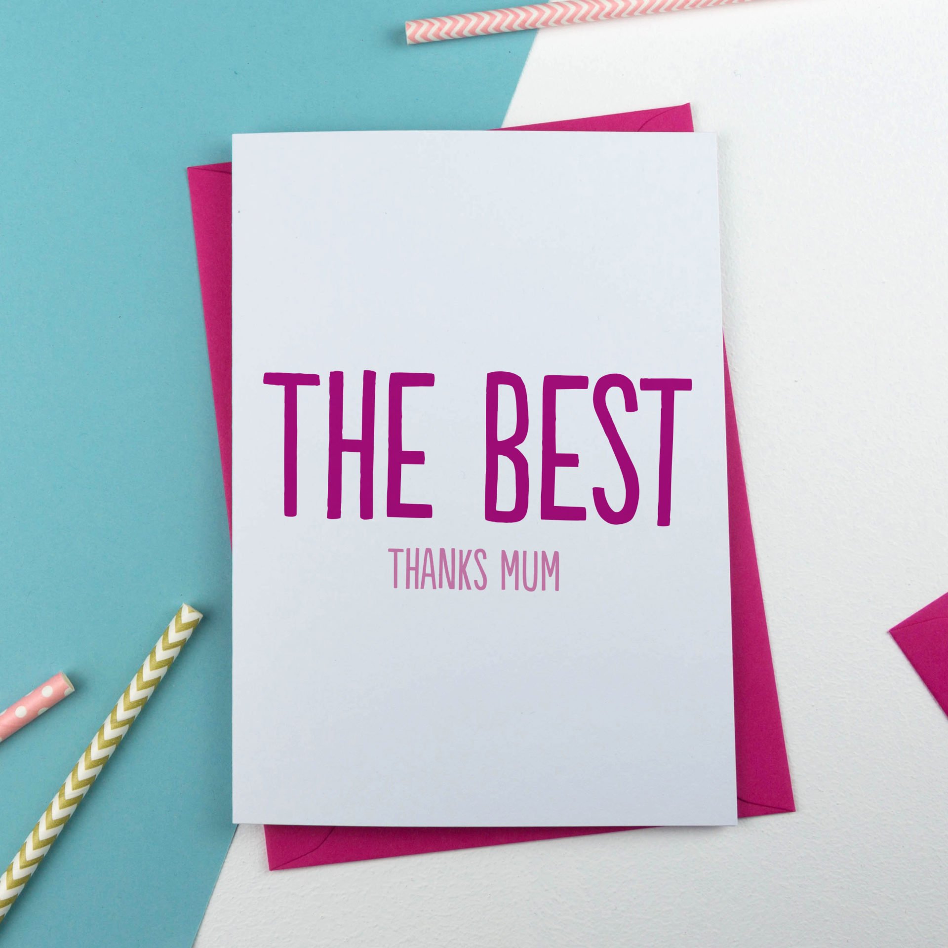 The Best Mum Mothers Day Card - A simple mothers day card design.