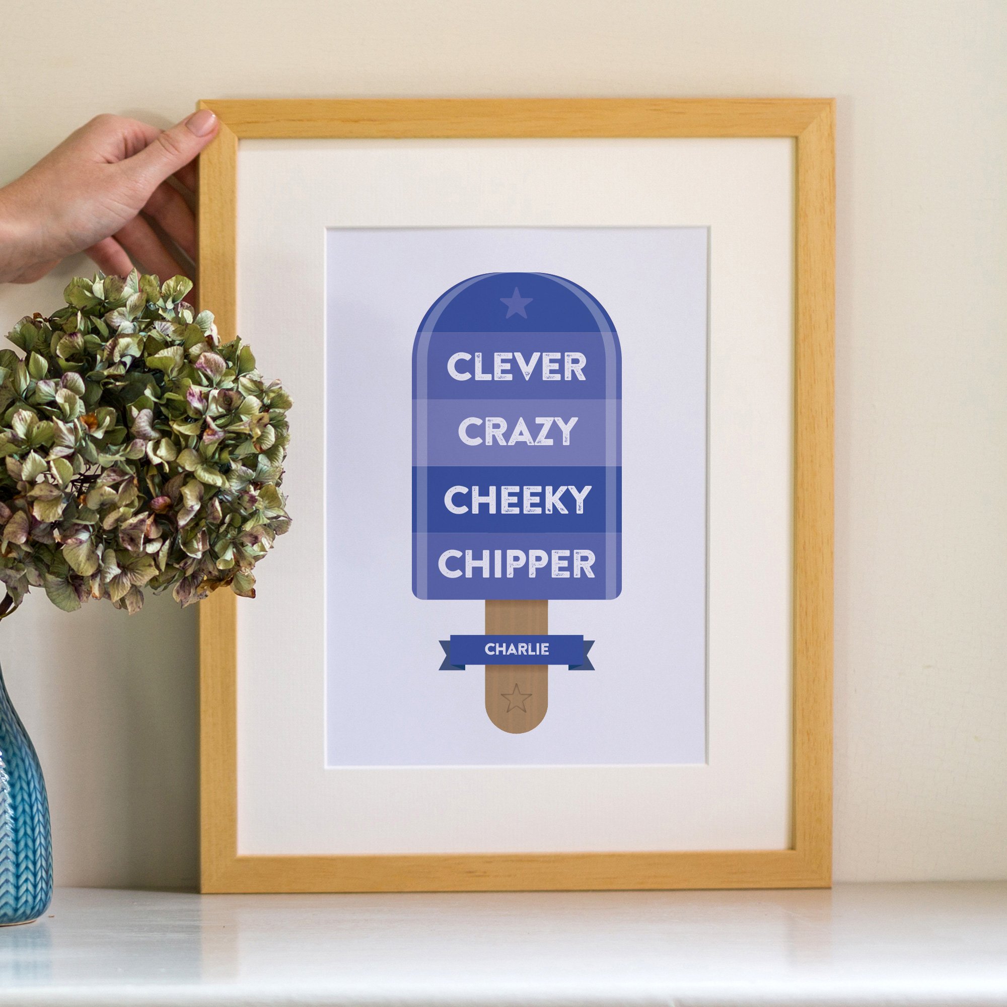 Personalised Children's Ice Lolly Print - A is for Alphabet Prints and ...