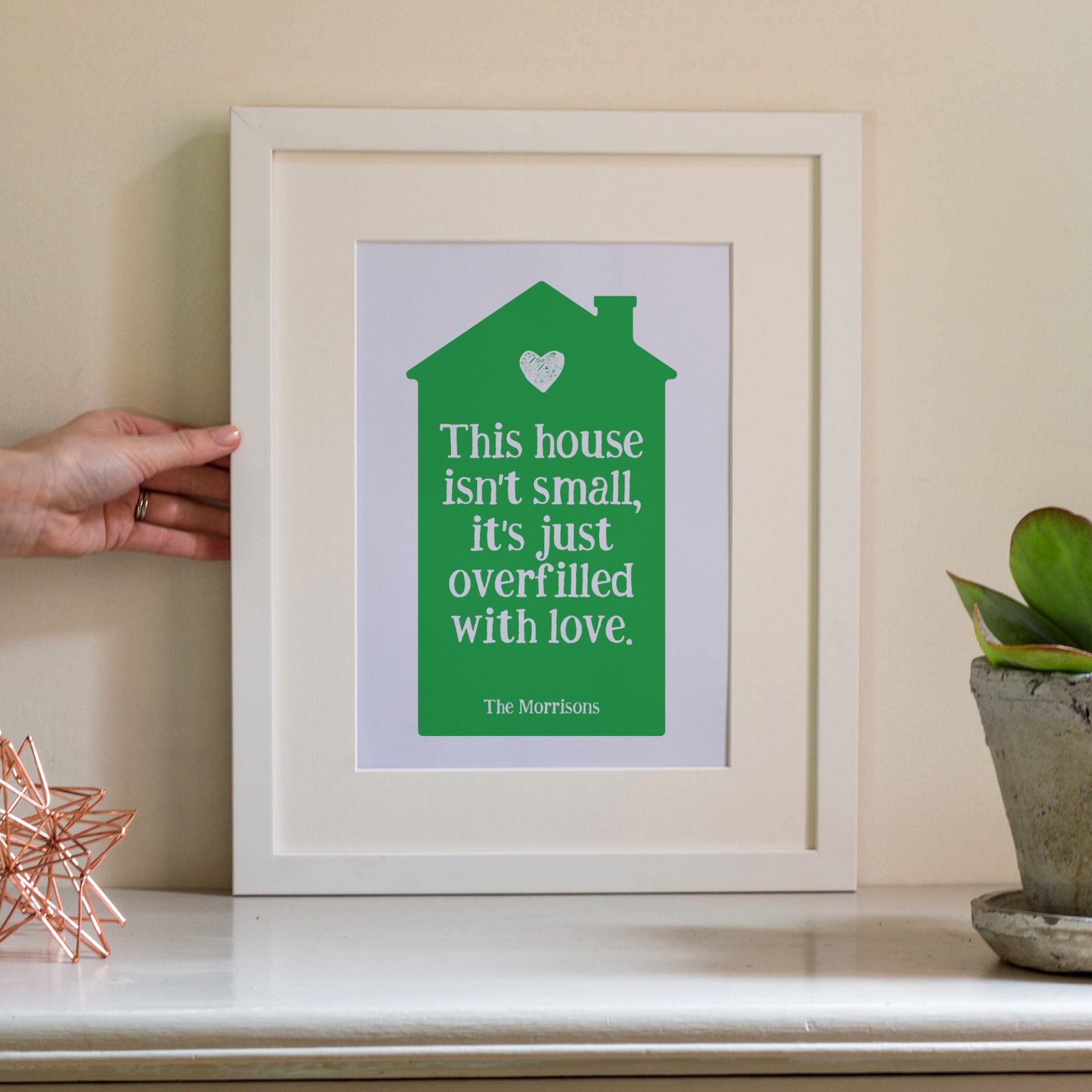 Family Motto Print - Personalised with the names of your family motto.