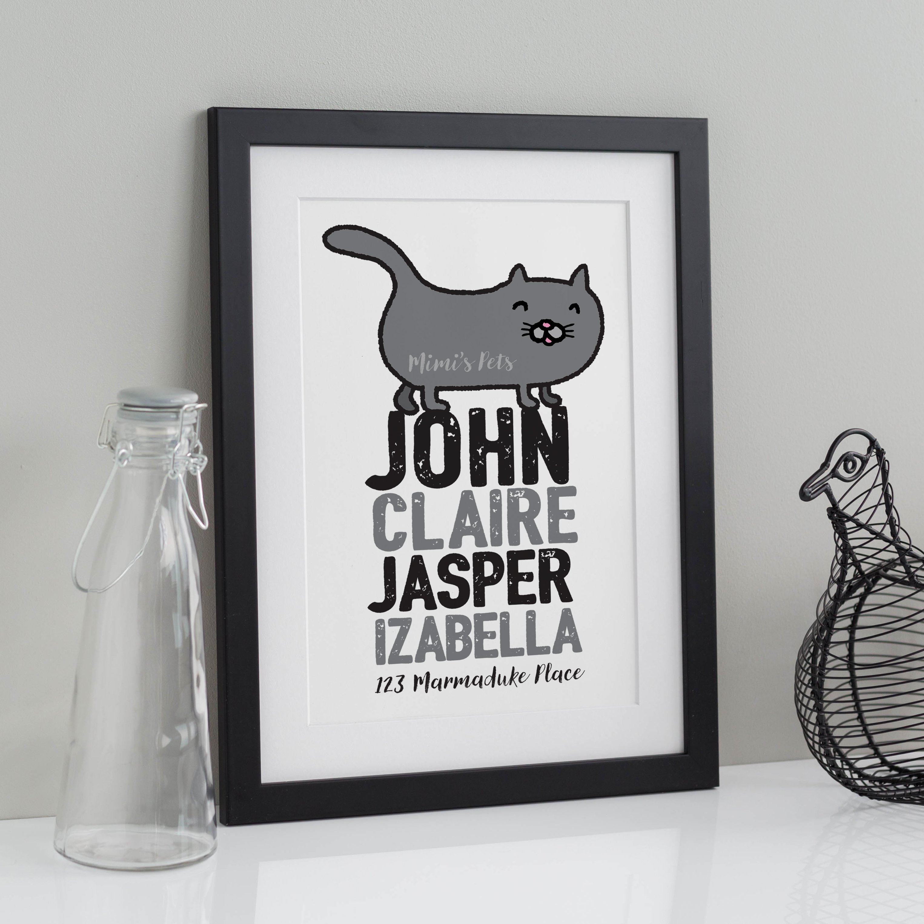 Personalised Cat Posters and Prints for Cat Lovers Everywhere!