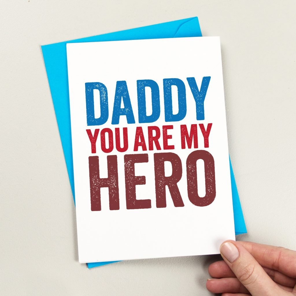 Dad, you are my Hero Card - Father's Day Card - A Is For Alphabet