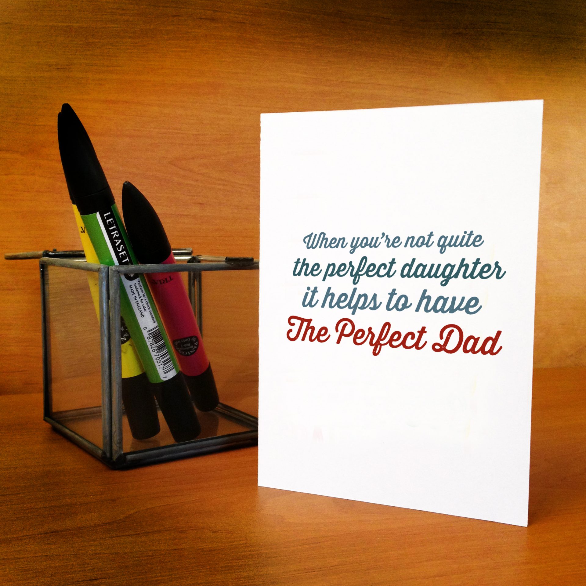 Perfect Dad From Daughter Card - Father's Day Card