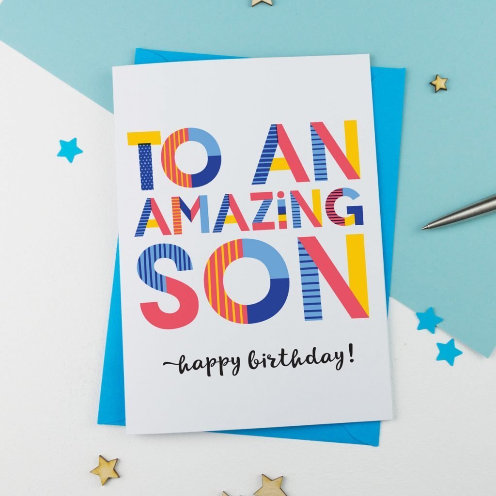 Amazing Son Card - Personalised Card - All Purpose