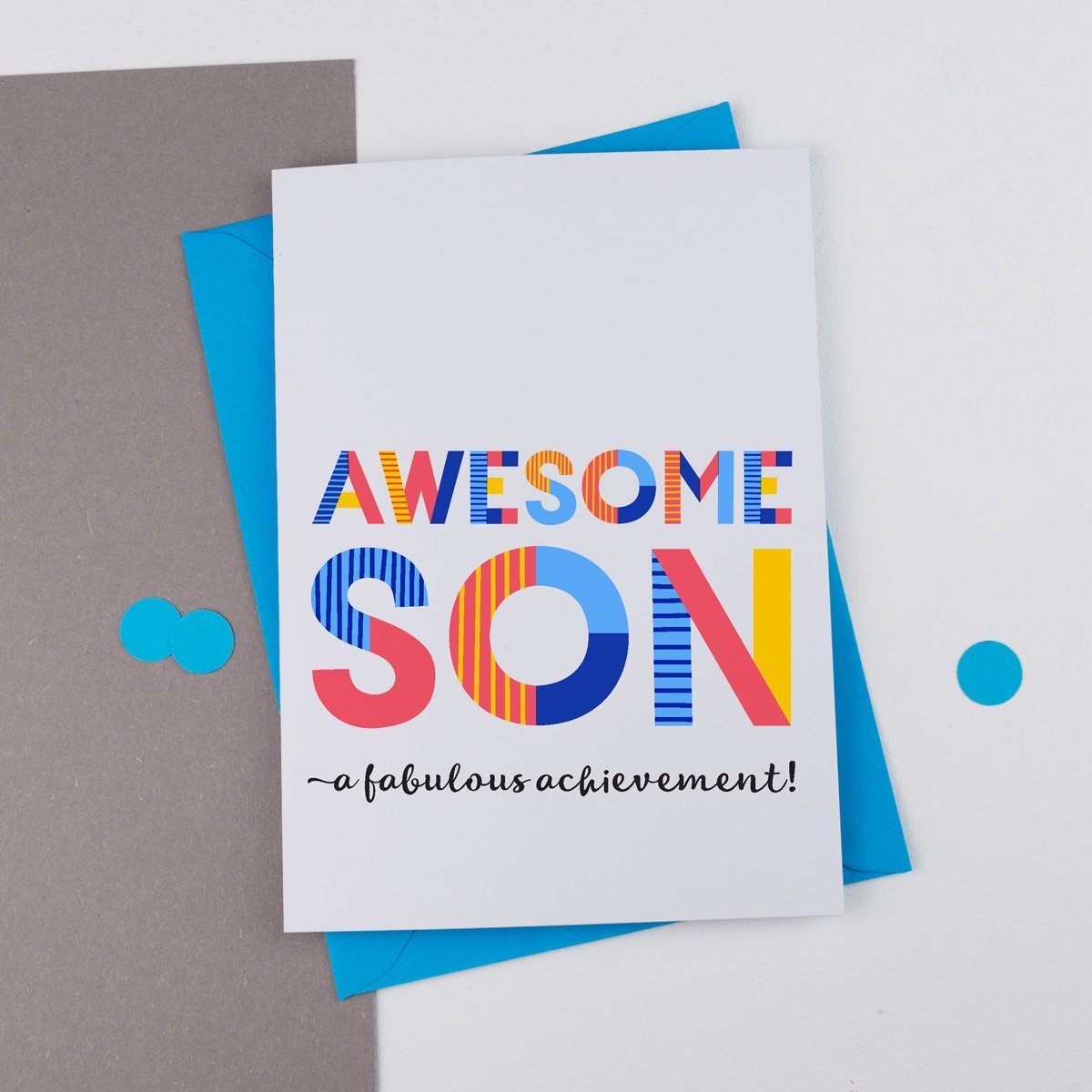 Awesome Son Greeting Card - Personalised Card - All Purpose.
