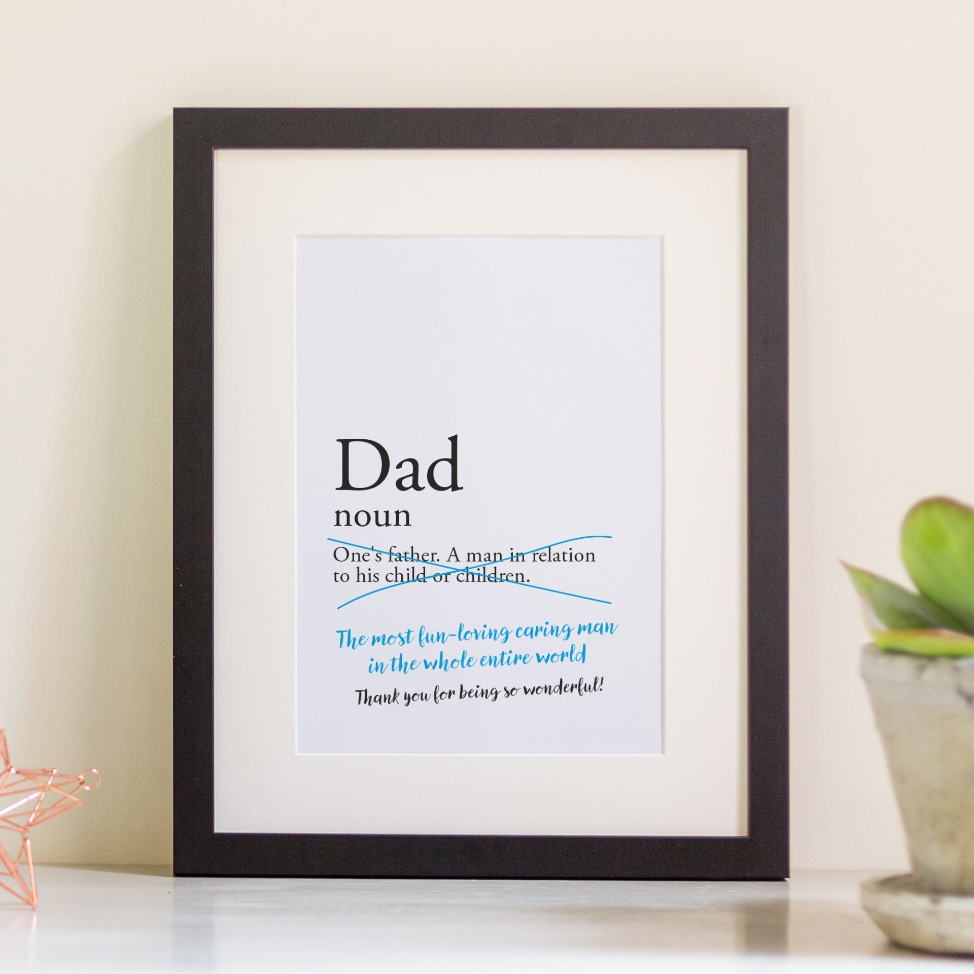 Personalised dad dictionary print - A is for Alphabet