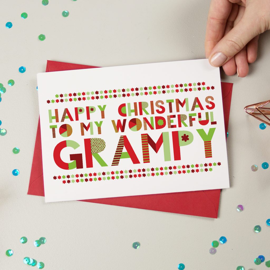 Wonderful Grandpa/Gramps/Grampy Christmas Card - AisforAlphabet
