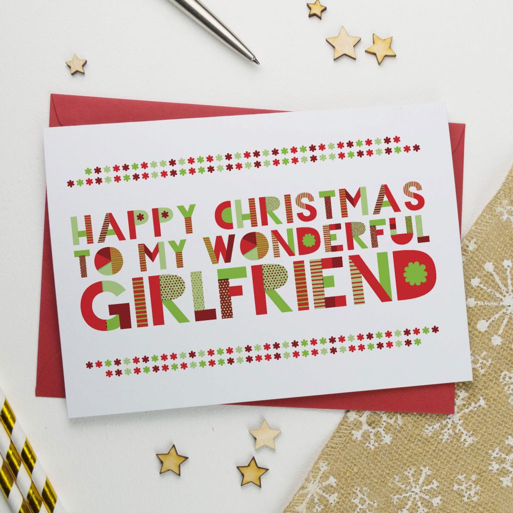 Wonderful Girlfriend Christmas Card - Christmas Card - AisforAlphabet