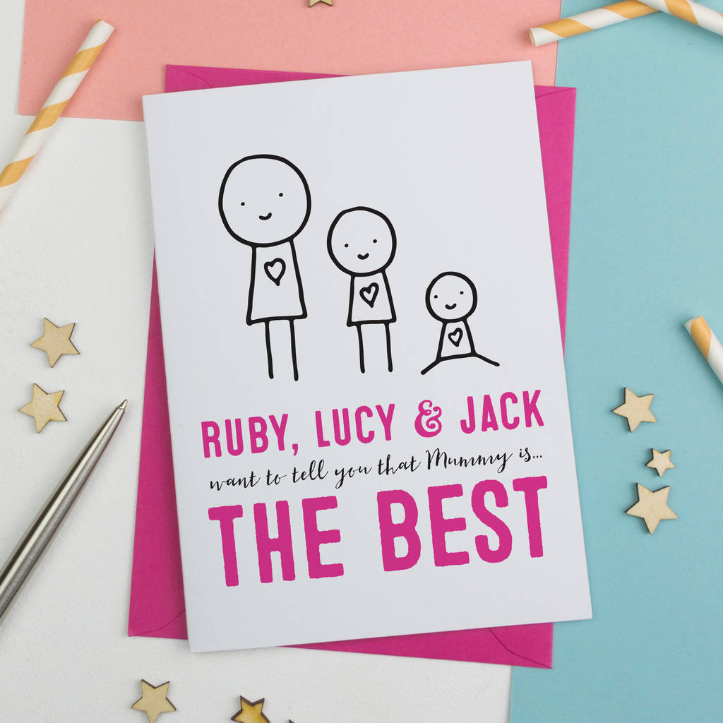 Mummy From The Kids Personalised Birthday Card A Is For Alphabet Mummy From The Kids Personalised Birthday Card A Is For Alphabet