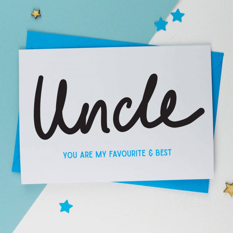 Uncle Sketch Birthday Card - Birthday Card - A is for Alphabet