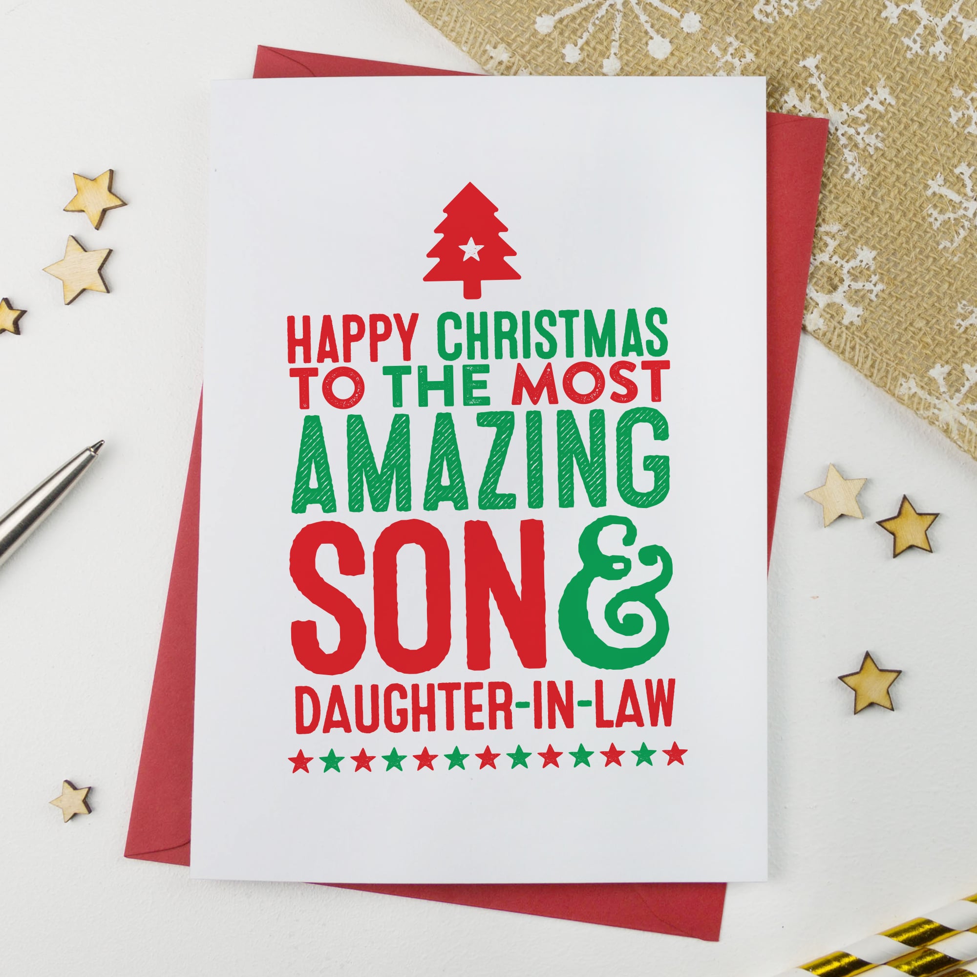 Amazing Son And Daughter In Law Christmas Card A Is For Alphabet Amazing Son And Daughter In Law Christmas Card A Is For Alphabet